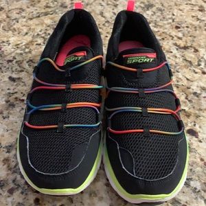 Skechers Shoes | Skechers Silver Weaved Slip On Sneakers Sz 85 | Poshmark